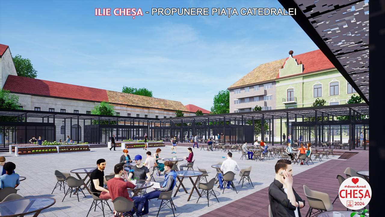 Proiectul lui Ilie Cheșa privind viitoarea Piață a Catedralei: zone ...